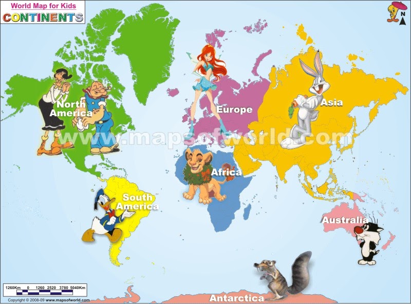GIVE ME 5!!: EASY WORLD MAP FOR CHILDREN